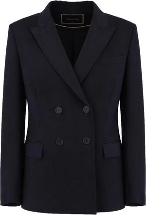 Fabiana Filippi Femme, Vestes, Bleu, Taille: 42 FR Blazer Crois&eacute;