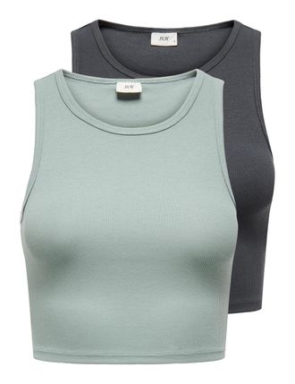 Jacqueline de Yong Jdysofia S/L Crop Tank Top 2-Pack JRS