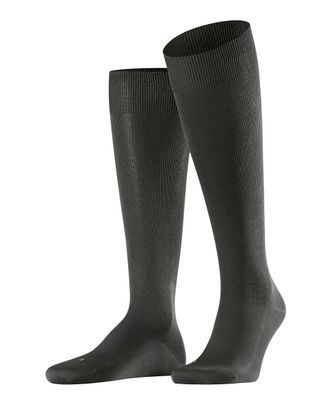 Falke Herren Kompression Kniestrümpfe Energizing Cotton, Baumwollmischung, 1 Paar, Grau (Anthracite 3110), Größe: 39-40