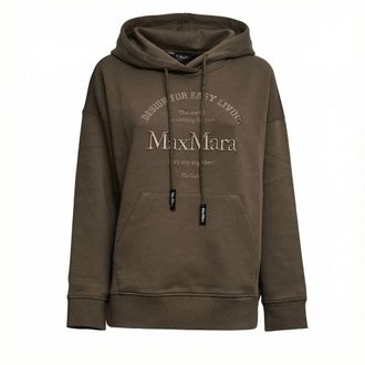 Max Mara Homme, Sweatshirts et sweats &agrave; capuche, Vert, Taille: XS Felpa cappuccio