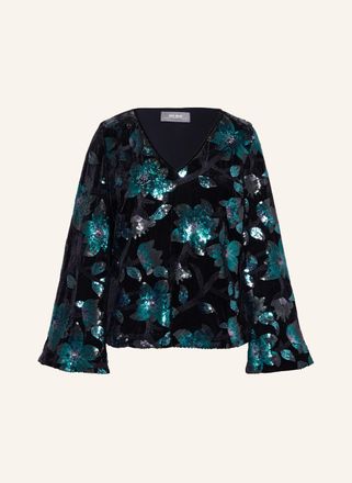 Mos Mosh Mos Mosh Blusenshirt Mmlizza Aus Samt Mit Pailletten gruen