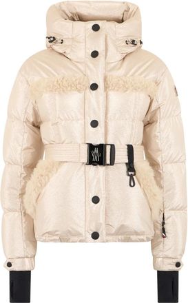 Moncler Femme, Vestes, Beige, Taille: 42 FR Mondim Padded Ski Jacket