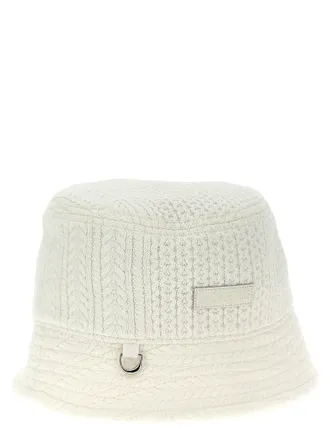 Jacquemus Unisex White Viscose Bucket Hat