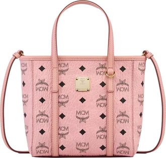 MCM Womens Toni Top-Zip Bag Pink Polyurethane Handbags Hand