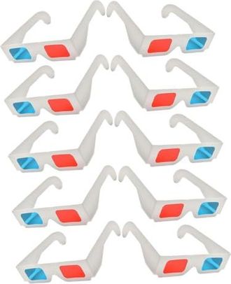 Soimiss 10 pièces Lot de Verres Papier Rouge et Bleu Légers et Durables pour Films Jeux et Visualisation Anaglyphe Adaptés à Âges