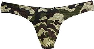Generic Tanga pour homme d&eacute;contract&eacute; camouflage respirant sous-v&ecirc;tements culottes boxer confortable entrejambe string sexy pour le sexe, caf&eacute;, XL taille court
