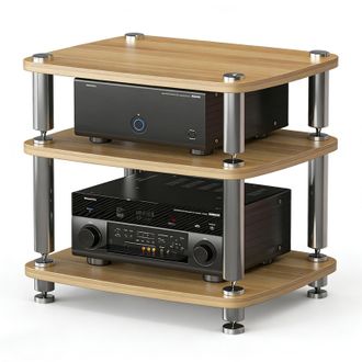 Generic HiFi Regal Audio-Rack, Druckerst&auml;nder, AV-Medienst&auml;nder mit sto&szlig;d&auml;mpfenden Fu&szlig;rasten, Audio-Rack-Tower for DVD-Player, Spielekonsole, TV-Box, WLAN-Rou