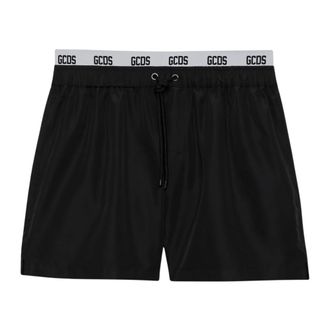 GCDS Gcds, Homme, Maillots de bain, Noir, Taille: 2XL Short de bain avec ceinture &eacute;lastique logo
