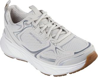 Skechers Baskets Edgeride Silver Eclipse pour Femme, Bordure en Cuir Dura en Maille Naturelle, 38 EU