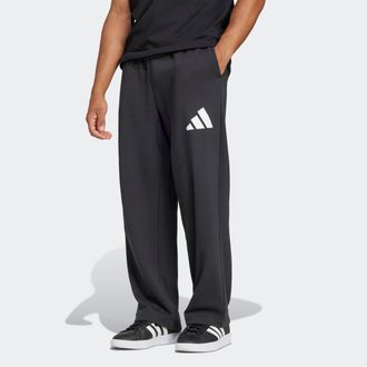 adidas Sporthose ADIDAS SPORTSWEAR M WIDE PANT FT, Herren, Gr. XXL, N-Gr, schwarz-wei&szlig; (schwarz, wei&szlig;), Obermaterial: 55% Baumwolle, 36% Polyester, 9% Viskos