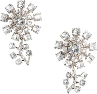 Self Portrait Kristall-Blumen-Stecker - - Accessories - Damen - Grau - ONE SIZE