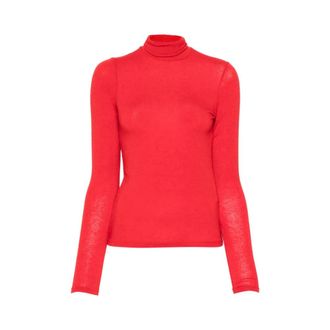 Tela Roll Neck Sweater - - Knitwear - Damen - Rot - S