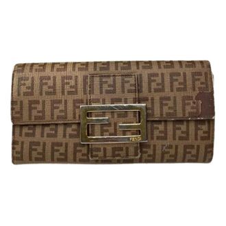 Fendi Portefeuille Baguette Pre-owned - Femme - Pre-owned - Brun - Taille: ONE Size