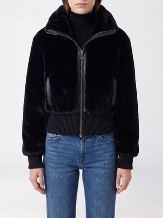 Pinko Veste en fausse fourrure zipp&eacute;e avec col montant et poignets &eacute;lastiques