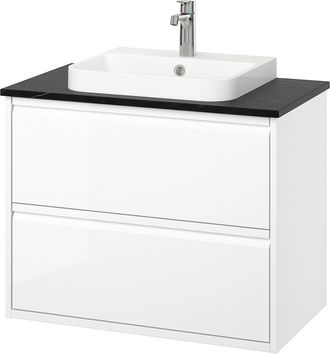 IKEA ÄNGSJÖN / BACKSJÖN Waschbschr+Schubladen/Waschb/Mibatt