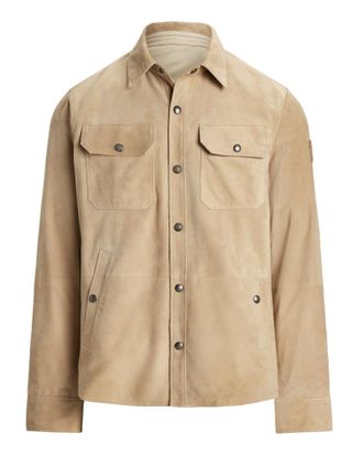 Ralph Lauren Leichte Ziegenvelourslederjacke mit Wendefunktion in