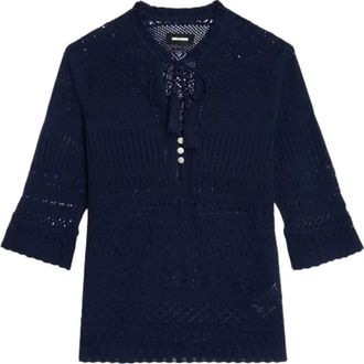 Zadig&Voltaire Femme, Pulls, Bleu, Taille: 36 FR Top Mem