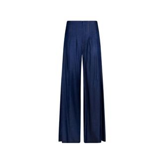 Liu Jo Femme, Pantalons, Bleu, Taille: 40 FR Pantalon &Eacute;vas&eacute; Taille Haute