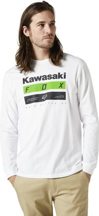 Fox KAWI STRIPES Long Sleeve PREMIUM T-Shirts - Erwachsene Herren - Lifestyle-T-Shirt, Freizeitshirt, Sportshirt, Grafik-T-Shirt, Optisches Weiß, S
