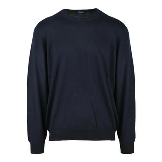 Drumohr Homme, Pulls, Bleu, Taille: 2XL Pull Col Rond Laine Mérinos