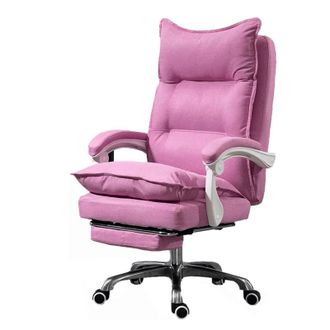 Generic Ergonomischer B&uuml;rostuhl, Verstellbarer Stuhl mit Baumwollbezug, Armlehnen und Fu&szlig;pedal, h&ouml;henverstellbarer Schreibtischstuhl