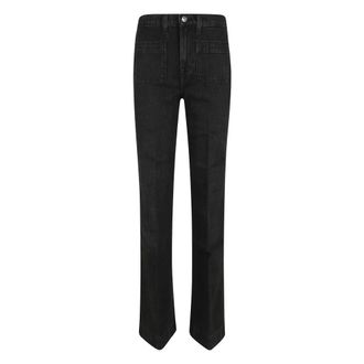 7 For All Mankind Modern Dojo Heavy Rain Mit aufgesetzten Taschen - - Jeans - Damen - Schwarzk - W28