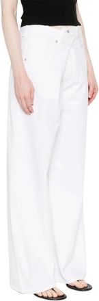 A Gold E Femme, Jeans, Blanc, Taille: W27 Vana Fold Jean