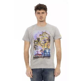 Trussardi Homme, Tops, Gris, Taille: M T-shirt Action Manches Courtes