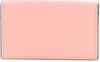 Marni Logo-Embossed Saffiano Leather Card Case - Pink