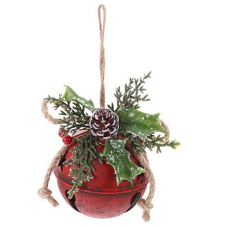BESPORTBLE Weihnachtsglocke aus Metall Kleine Rote Beeren Glocke H&auml;ngender Weihnachtsbaumschmuck f&uuml;r Selbstgemacht Dekoration und Festliche H&auml;ngedekoration