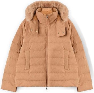 Motivi Femme, Vestes, Beige, Taille: 38 FR Doudoune &Eacute;paisse Paillet&eacute;e avec Capuche