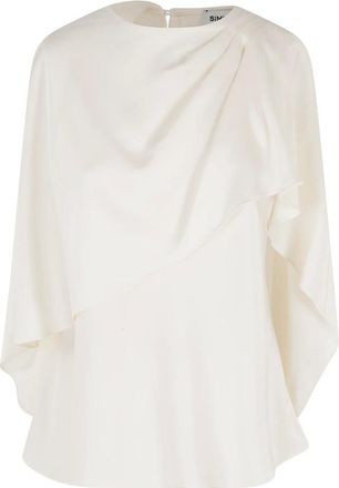 SIMKHAI Femme, Blouses et Chemises, Blanc, Taille: 36 FR Eliora Cape Top