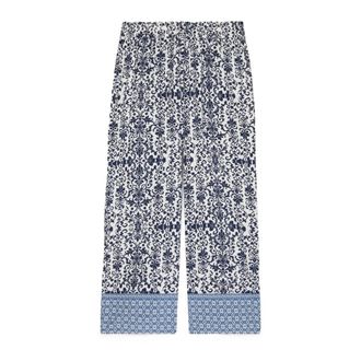 Fiorella Rubino Weite Viskose-Hose - - Trousers - Damen - Blau - 2XL