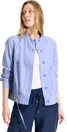 Cecil Damen B212149 Chambray Jacke, Blouse Blue, XXL