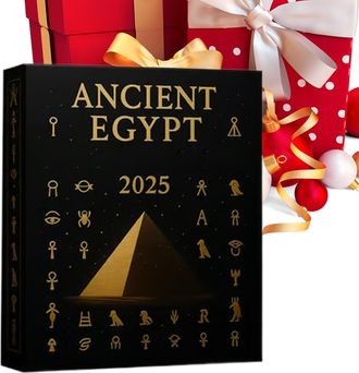 Generic &Auml;gypten Adventskalender - Acryl Countdown Ornamente 26x18cm 2D Urlaubsanh&auml;nger Set - Deko Festliche Erinnerungen | Weihnachtsakzent wei&szlig;
