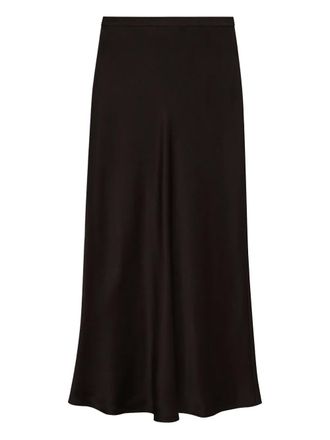 Anine Bing jupe Bar en soie - Marron