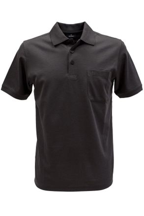 Ragman Herren RAGMAN Kurzarm Softknit Poloshirt S, Anthrazit