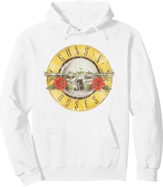 Guns n' Roses Offizielles Guns N Roses Vintage Logo Weiß Pullover Hoodie