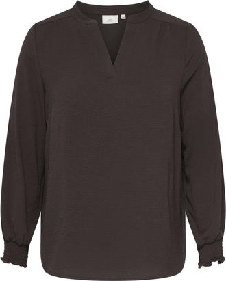 Only Carmakoma Carmetta V-Neck Ls Top WVN Noos