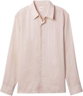 Calvin Klein Chemise droite en lin m&eacute;lang&eacute;