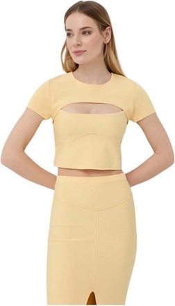 Patrizia Pepe Femme, Tops, Jaune, Taille: 36 FR T-shirt