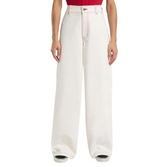 Dickies Weite Denim Zimmermannshose - - Jeans - Damen - Wei&szlig; - M