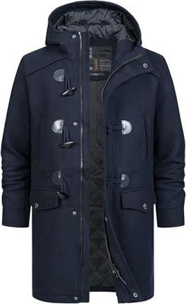 Indicode Hommes Liam Coat | Manteau dhiver duffle-coat Navy Mix XXL
