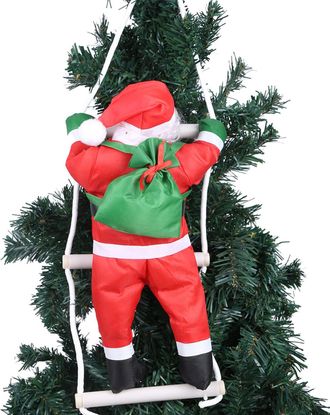 Generic Weihnachtsmann H&auml;ngeornament, kletterndes Spielzeug, Festdekoration f&uuml;r Innen und Au&szlig;en, f&uuml;r Weihnachtsbaum Aufh&auml;ngung