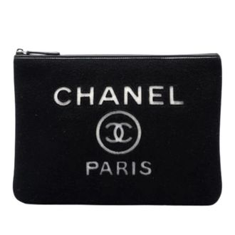 Chanel Pre-owned Deauville O Case Sac Pochette - Femme - Pre-owned - Noir - Taille: ONE Size