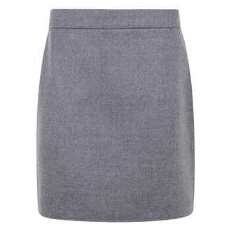 Max Mara MXS Acinoso Jupe Courte en Laine - Femme - Jupes - Gris - Taille: 34 FR