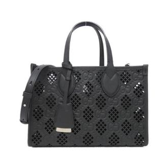 Gucci Sac bandouli&egrave;re en cuir GG &agrave; d&eacute;coupes diamant Pre-owned - Femme - Pre-owned - Noir - Taille: ONE Size