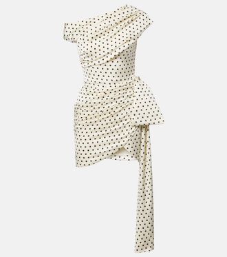 Self Portrait Robe asymétrique à pois