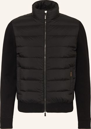 Moorer Moorer Daunenjacke Im Materialmix schwarz