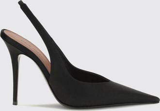 Amina Muaddi Anok Slingback-Pumps aus Satin mit Stilettoabsatz
